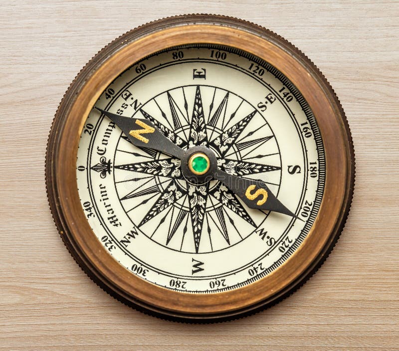 Golden vintage compass stock photo. Image of direction - 30440496