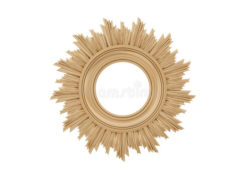 Golden Vintage Frame. Isolate Mirror. Design Retro Element. Physical ...