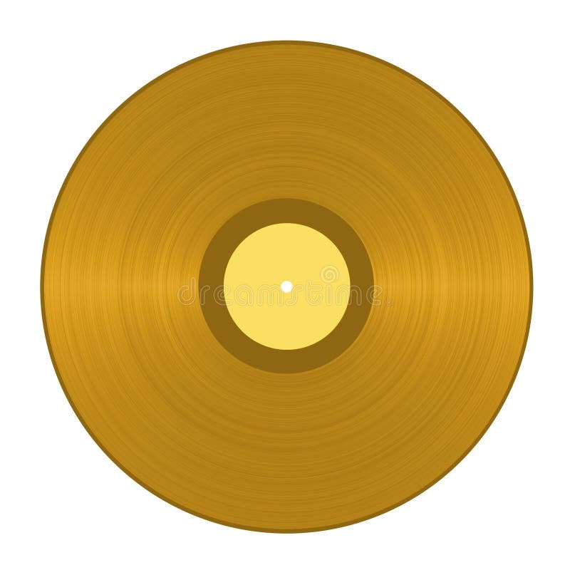 Gold or Vinyl Record Disc Isolated with Clipping Path Stock Photo ...