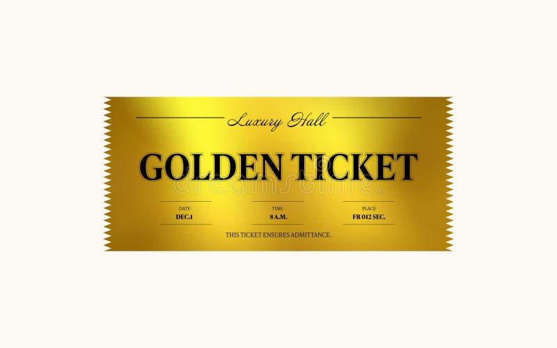 Golden VIP Admission Ticket Luxury Event Vector Design Stock Vector ...