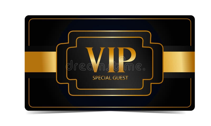 Golden VIP Card. Vector Illustration Stock Vector - Illustration of ...