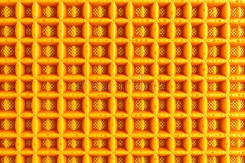 Golden Waffle Texture Pattern Stock Illustration - Illustration of ...