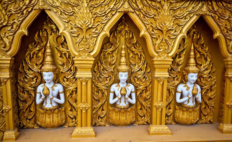 The Golden wall stock photo. Image of holy, pavilion - 16424938