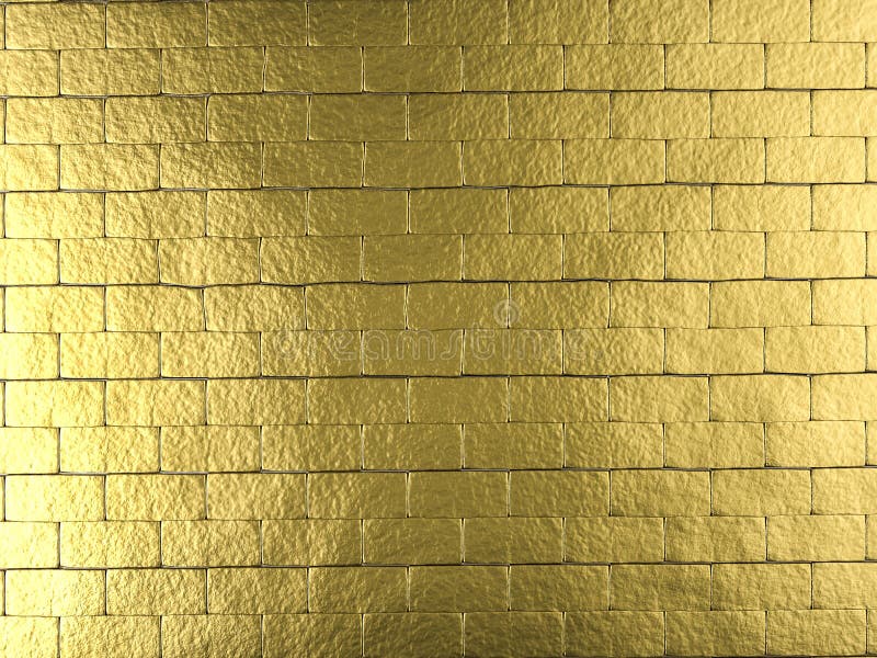 Golden wall background stock illustration. Illustration of brick - 81753574