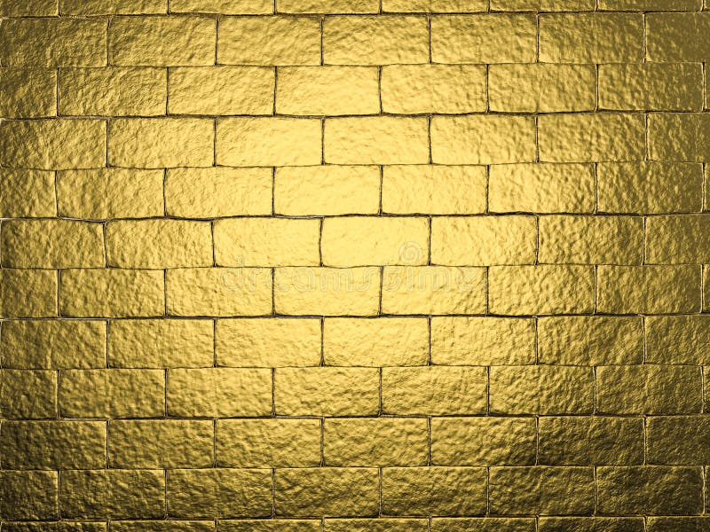 Golden wall background stock illustration. Illustration of brick - 81753574