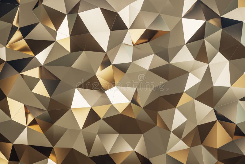 Golden Wall with Triangle Pattern, Interior Design, Wallpaper ...