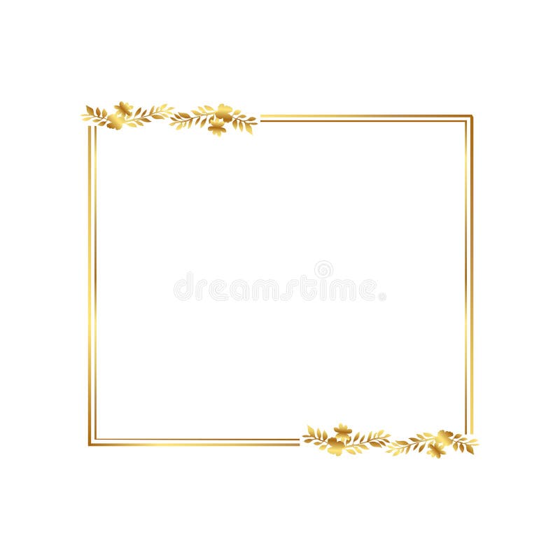 Golden Warm Gold Border Frame Free Vector Illustration Stock Vector ...