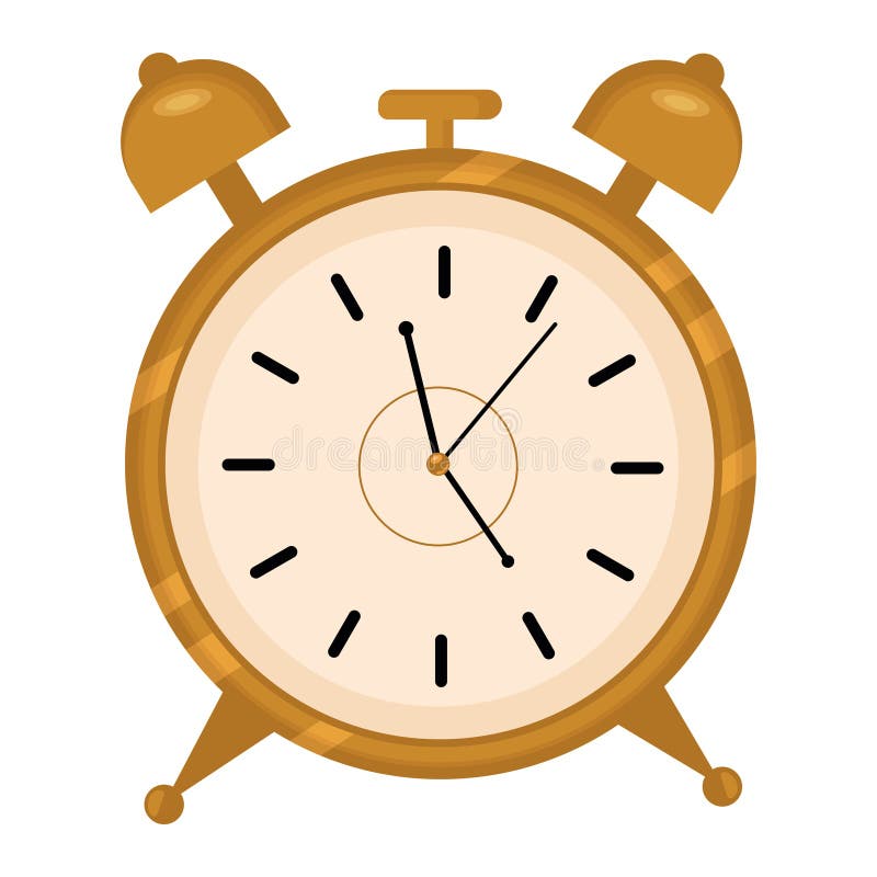 Golden watch alarm stock vector. Illustration of isolated - 292222524