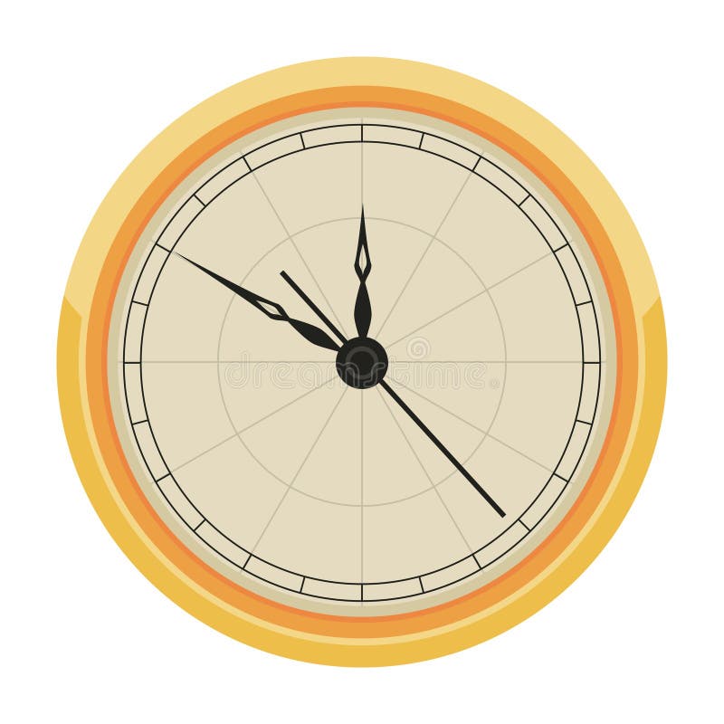 Golden watch time icon stock vector. Illustration of timer - 290203785