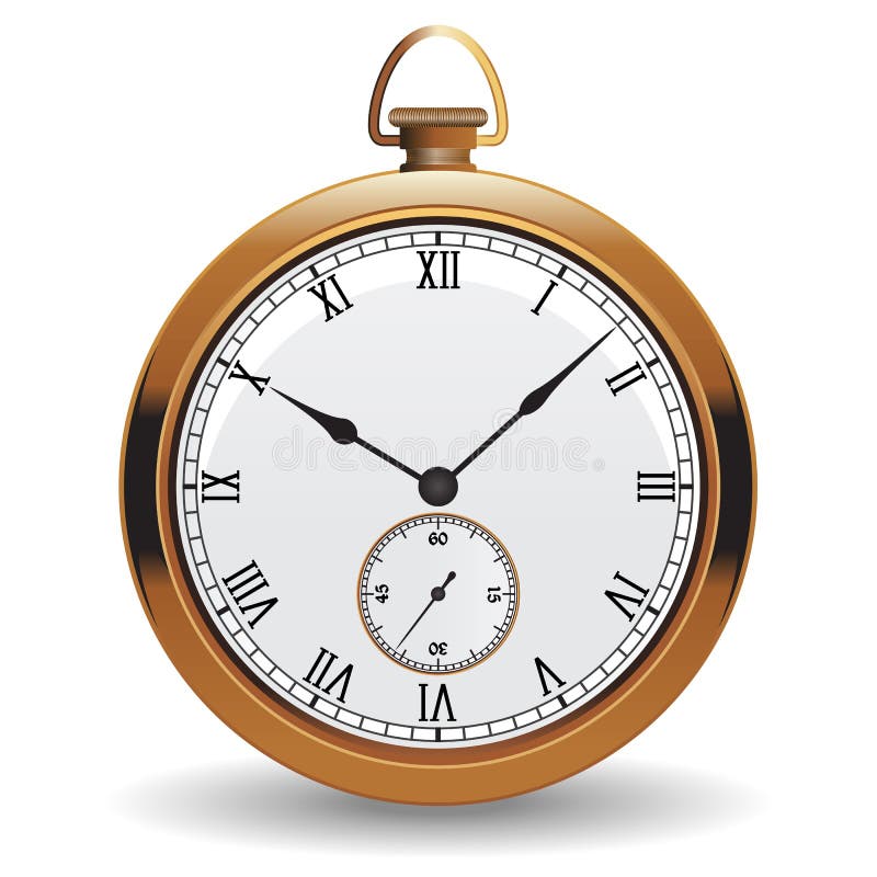 Vintage Golden Pocket Watch Stock Illustrations – 397 Vintage Golden ...