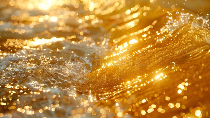 Golden Water Abstract Background Illustration Stock Illustration ...