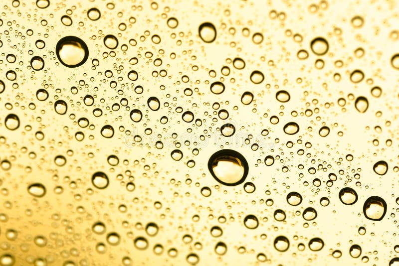 Golden Water Drop Under Water on Background. Stock Image - Image of ...