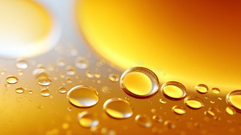 Golden Water Droplets Creating an Abstract Background Stock ...