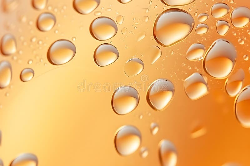 Golden Water Droplets on Glass Stock Illustration - Illustration of ...