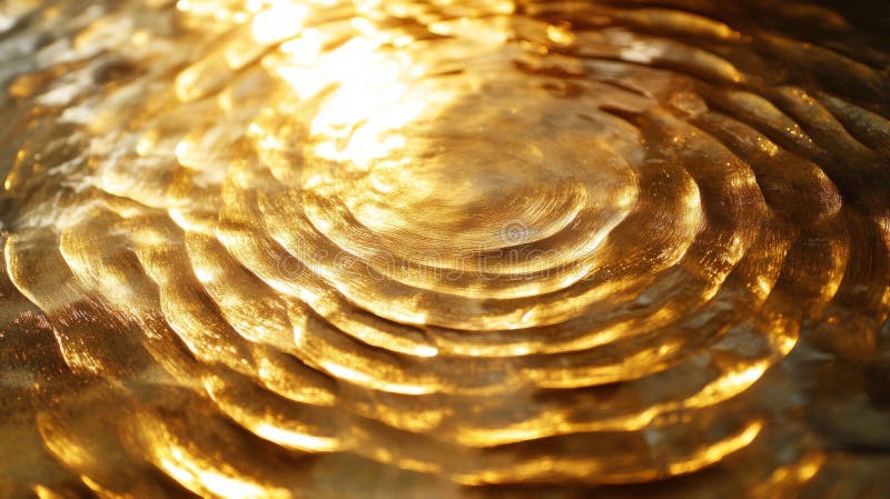 Golden Water Ripples Texture Abstract Background Stock Illustration ...