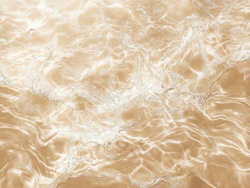 Golden Water Splash, Shimmering Texture and Tranquility Stock Image ...