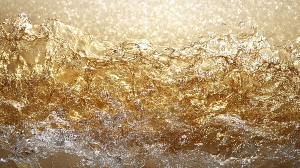 Golden Water Splash Texture Background Stock Illustration ...