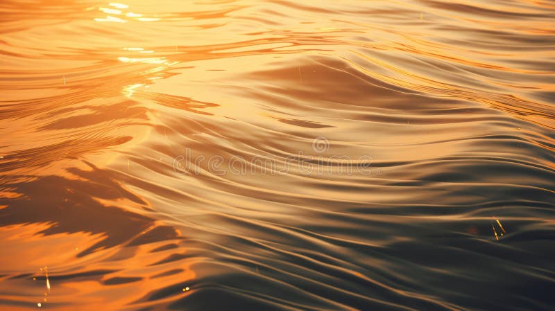 Golden Water Surface with Ripples. Abstract Background and Texture for ...