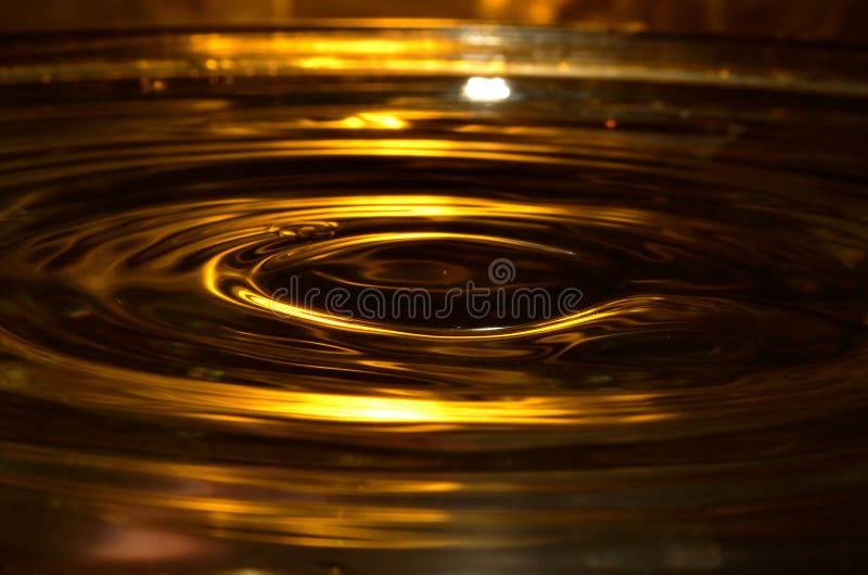Golden Water Surface, Water Splash Stock Photo - Image of memento ...