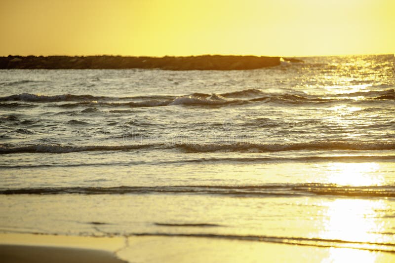 Golden water waves stock photo. Image of shiny, sunset - 49307950