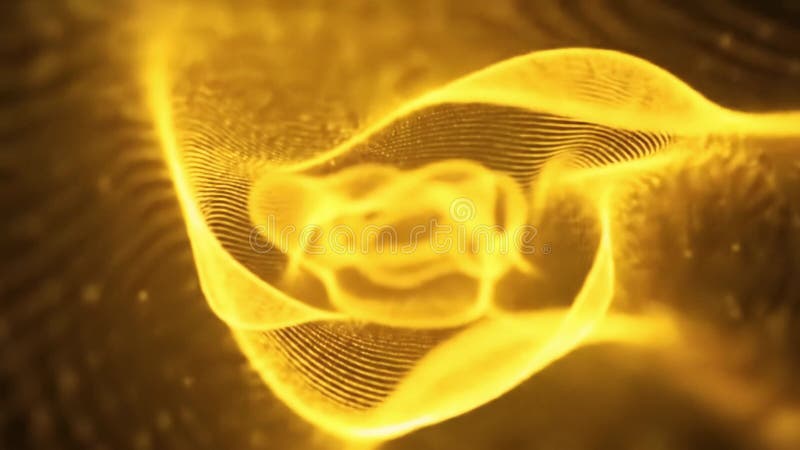 Golden Wave Pattern Showcasing Dynamic Movement and Energy in a Digital ...