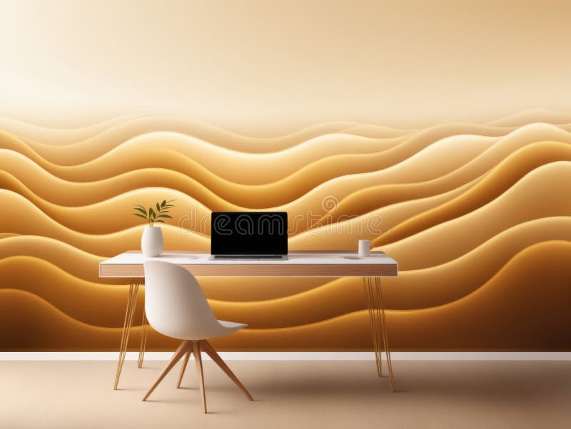 Abstract Wave Wall Art stock illustration. Illustration of backgrounds ...