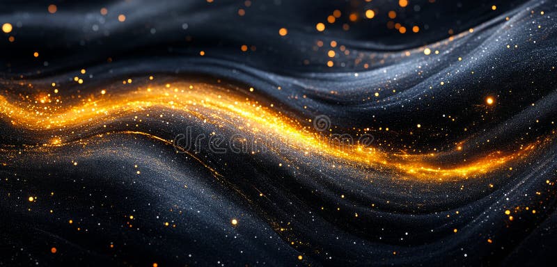 Golden waves on dark sea stock image. Image of backdrop - 371266179