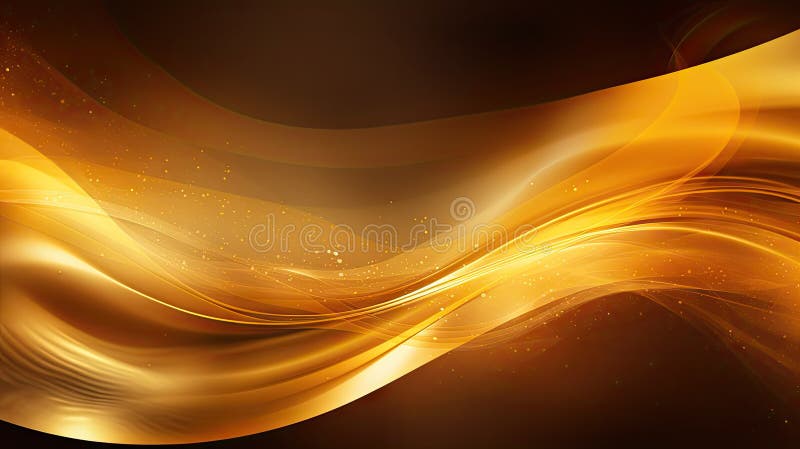 Golden Waves of Light: a Dance of Luminosity and Shadows Background ...