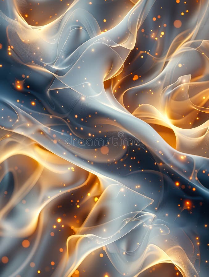 Golden Waves of Liquid Shimmer Under Soft Light in a Mesmerizing ...