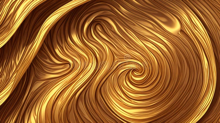 Golden Wavy Background. 3d Rendering, 3d Illustration Stock ...