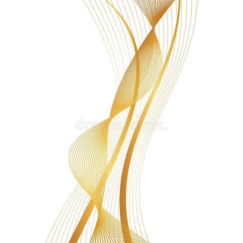 Golden Wavy Line Decoration Stock Illustrations – 7,634 Golden Wavy ...