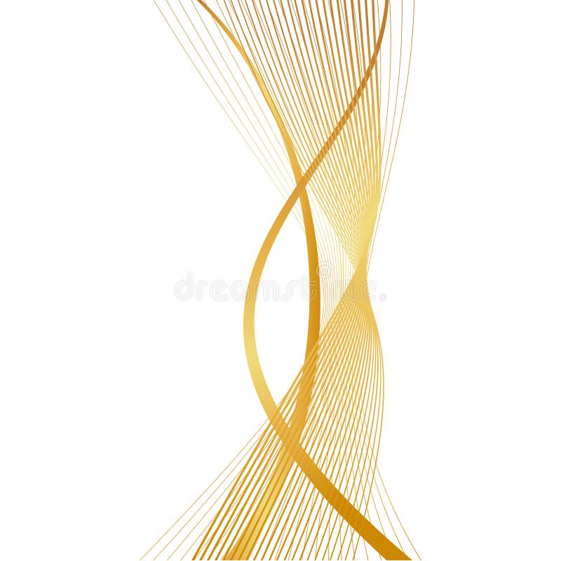 Golden Wavy Line Decoration Stock Illustrations – 7,634 Golden Wavy ...