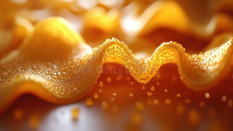 Golden, Wavy Texture with Tiny Spheres Stock Illustration ...