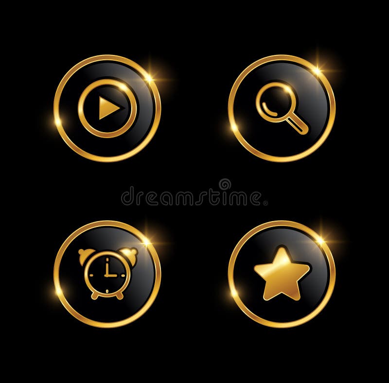 Golden Computer Vector Sign Stock Vector - Illustration of digital ...