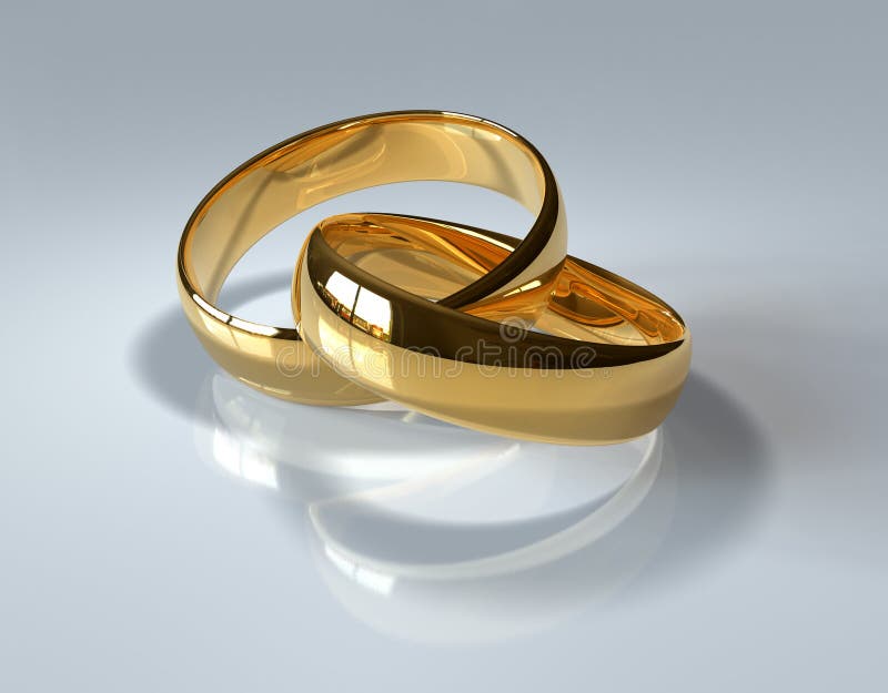 Golden wedding rings stock illustration. Illustration of celebration ...