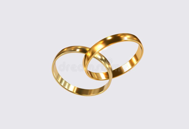 Golden wedding rings stock vector. Illustration of unity - 286909003
