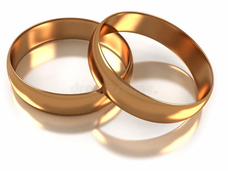 Golden wedding rings stock illustration. Illustration of celebration ...