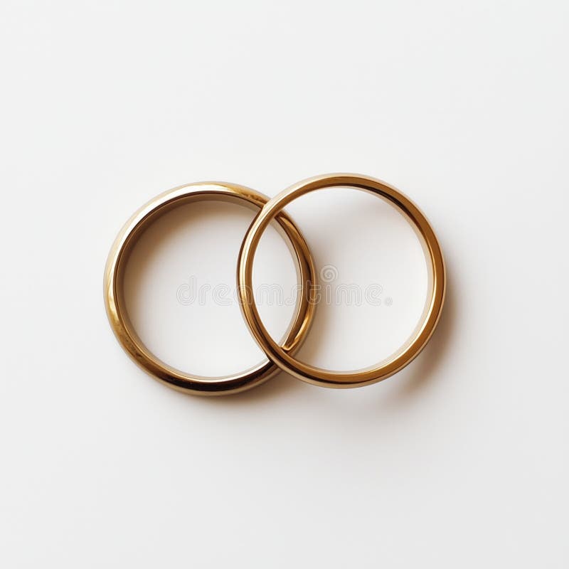 Golden Wedding Rings Symbolizing Love Commitment Reflecting Unity Stock ...