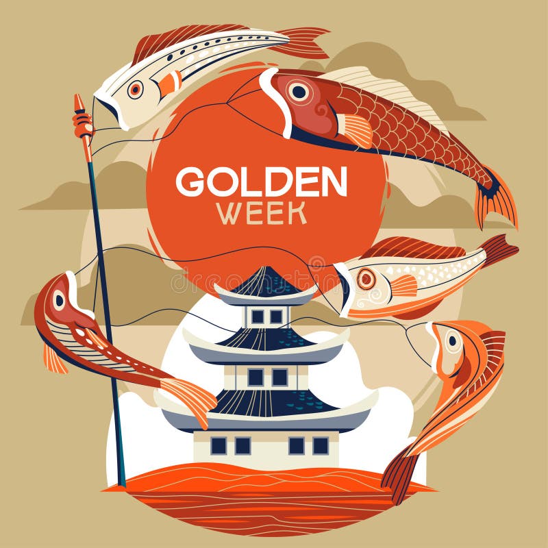 Japanese Golden Week Holiday with Koinobori Carp Streamers on Sky ...
