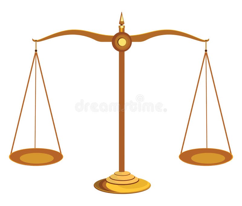 Golden Weighing Scale, Icon Stock Vector - Illustration of vector ...