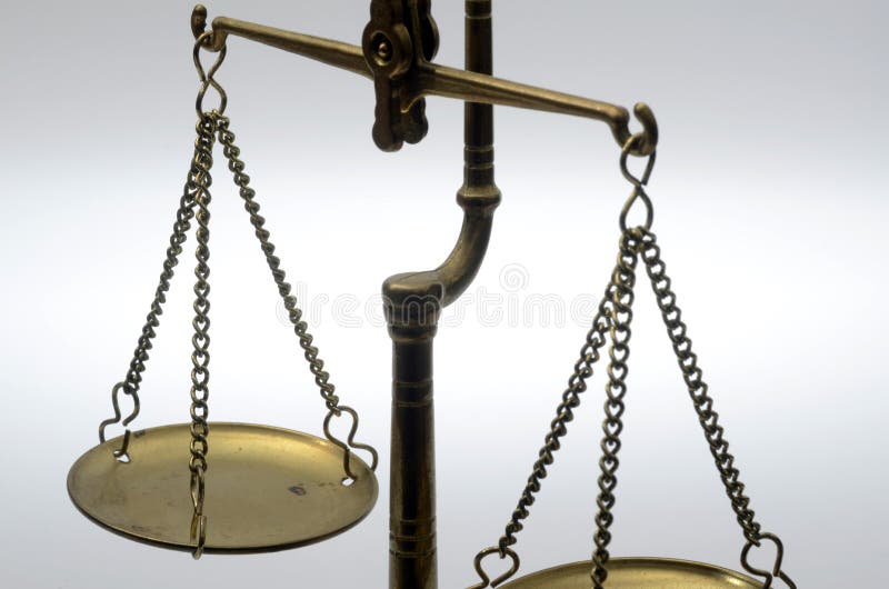 Golden weighing scale stock photo. Image of judgment - 64782648