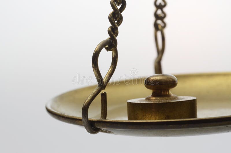 Golden weighing scale stock photo. Image of balance, weigh - 64783172