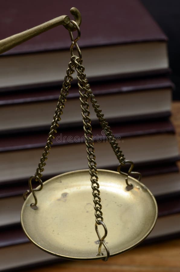 Golden weighing scale stock image. Image of ancient, pros - 79235163