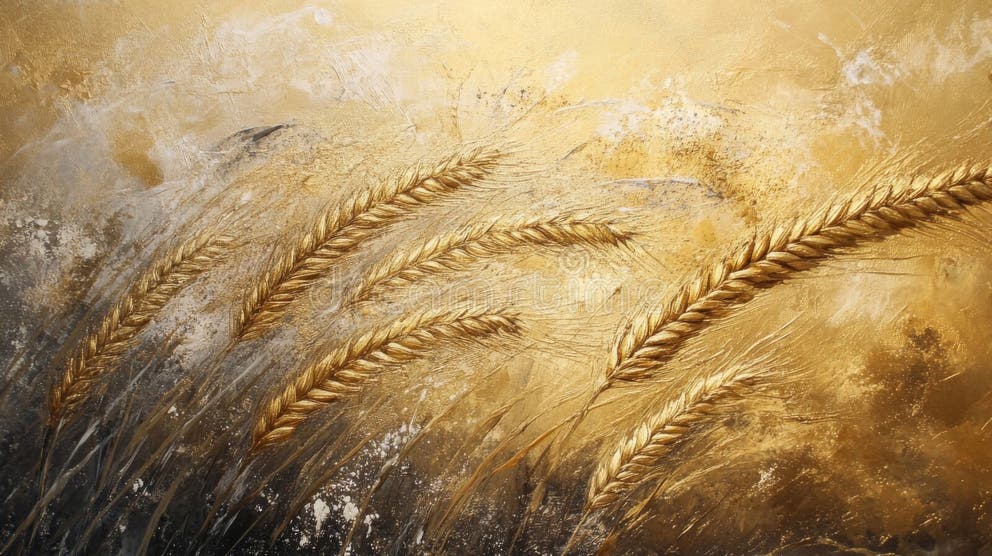 Golden Wheat Abstract Background Texture Stock Illustration ...