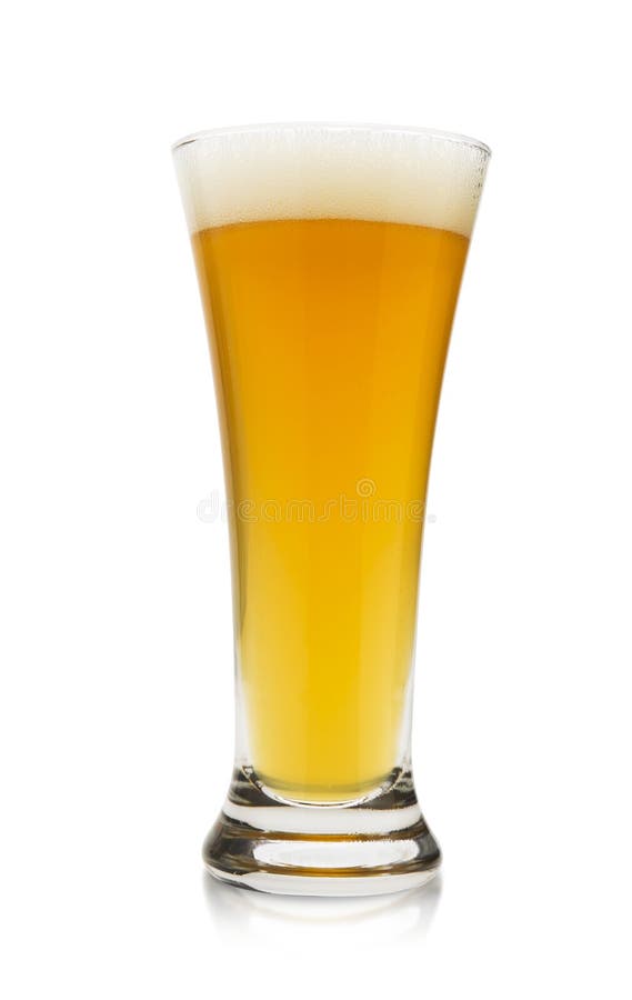 Golden Wheat Beer on White stock photo. Image of beer - 42074894