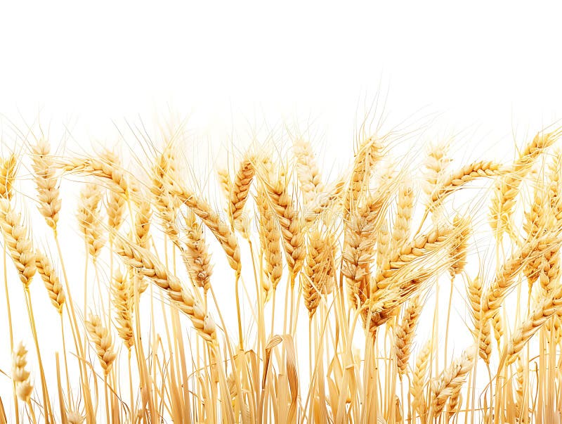 Golden Wheat Ears in High Resolution Stock Illustration - Illustration ...