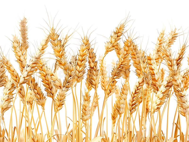 Golden Wheat Ears in High Resolution Stock Illustration - Illustration ...
