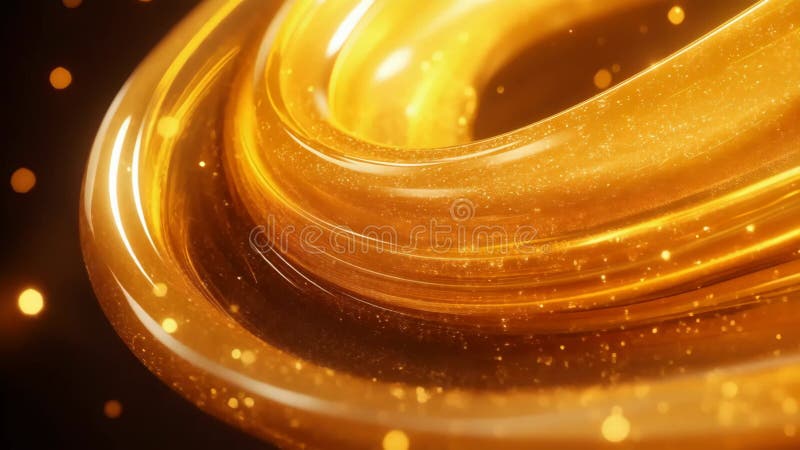 Golden Whirlpool Creates Mesmerizing Patterns with Shimmering Lights ...