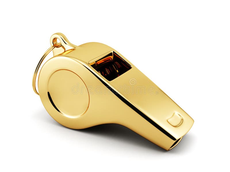 Golden whistle stock illustration. Illustration of enforcement - 36405674