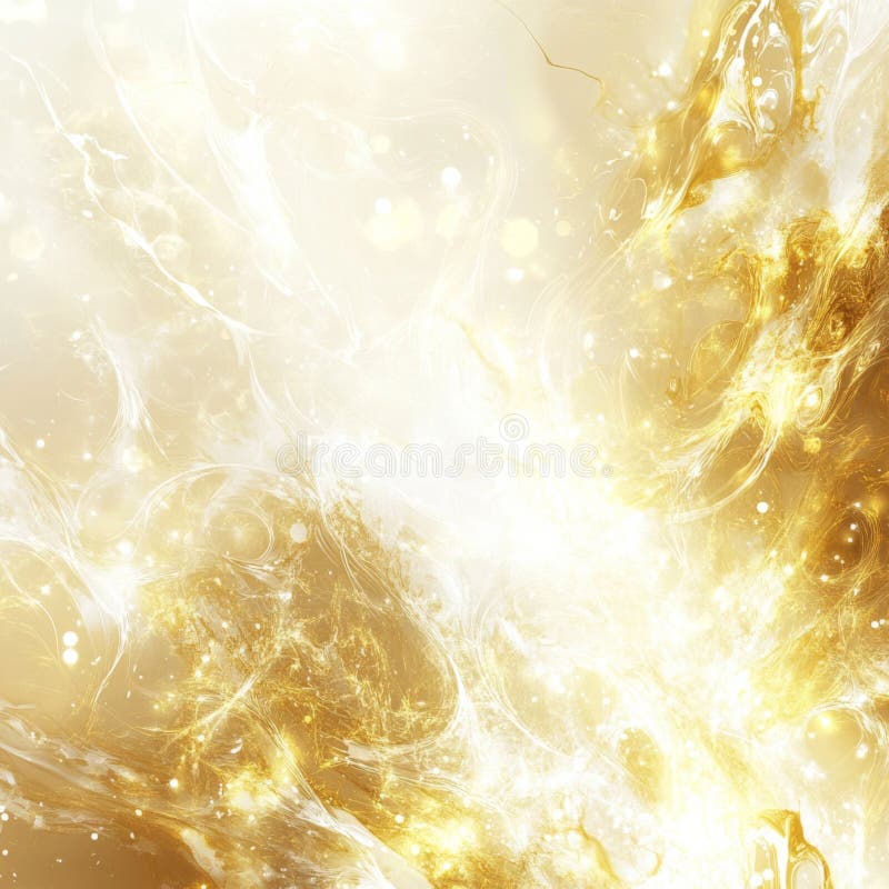 Golden White Swirling Light Patterns Glowing Abstract Background Stock ...
